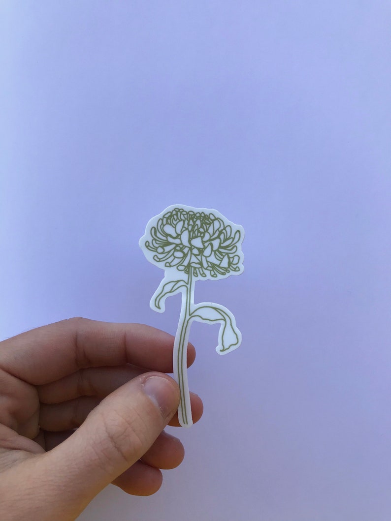Chrysanthemum | Original Art Sticker - Etsy