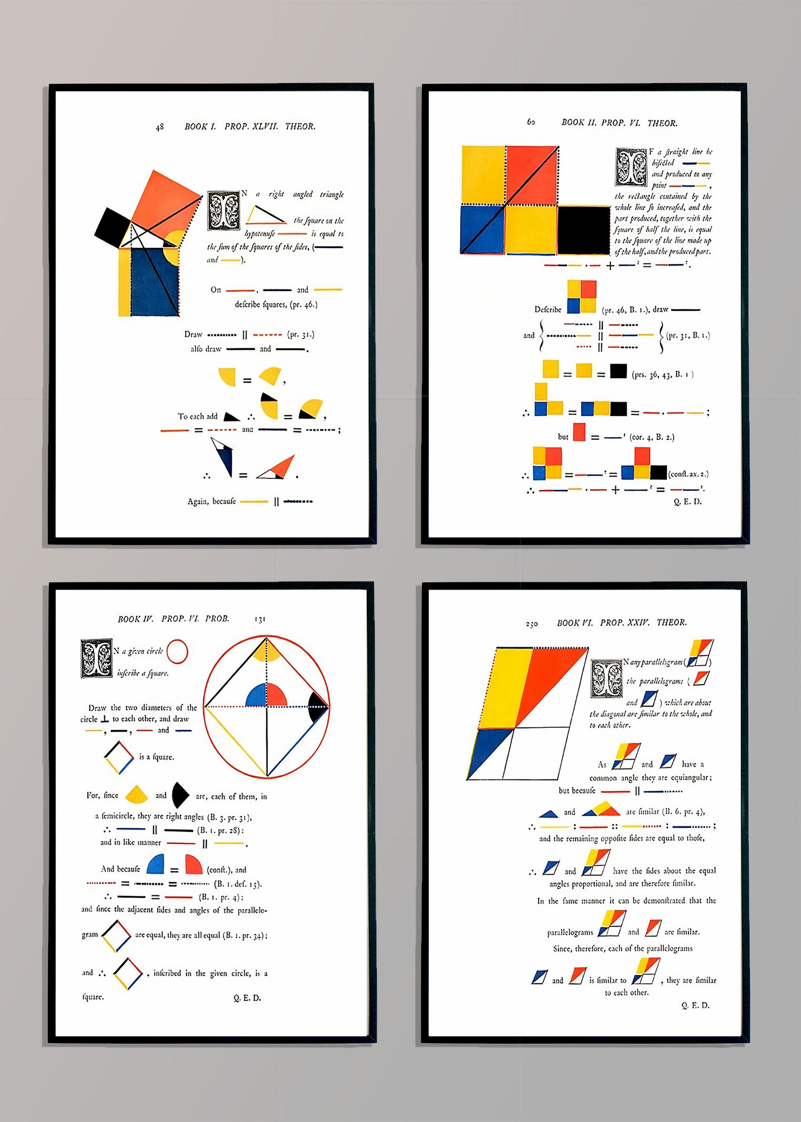 Euclidean Elements: A Collection of Mathematical Posters - Set of 4 ...