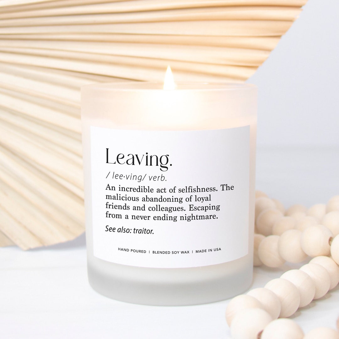 Leaving Definition Candle Gift Candle for Friend Gift for Friend Moving ...