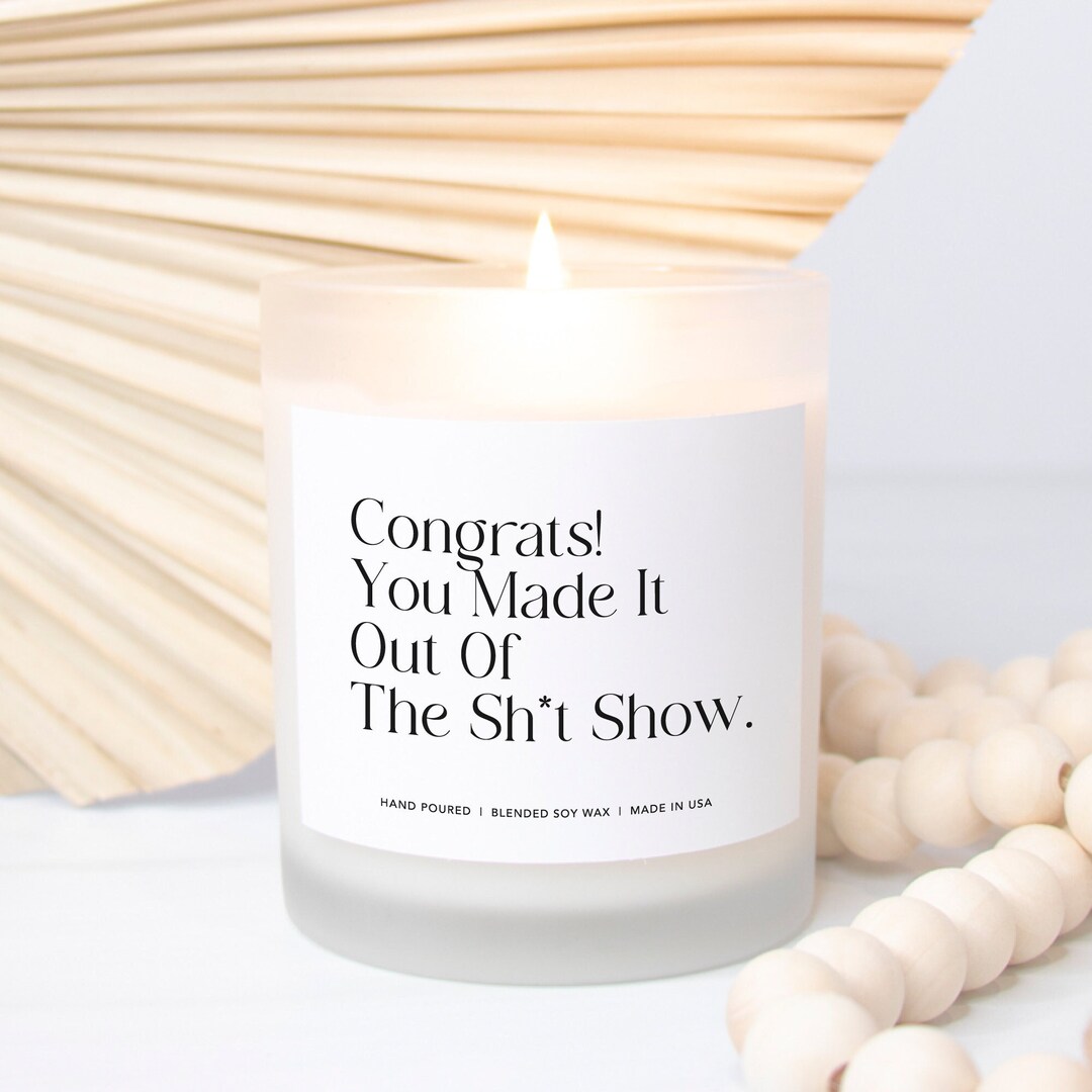 Congrats on Quitting Your Job Candle, Retirement Gift, Funny Retirement ...