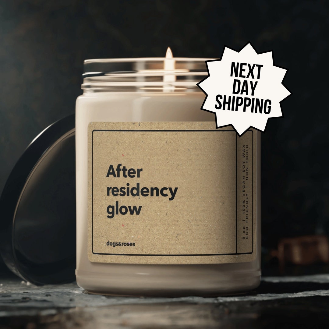 Personalized Finished Residency Gift, After Residency Glow Candle ...