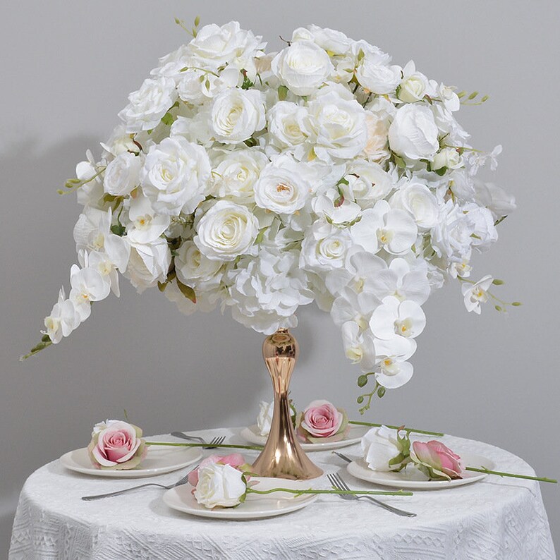Large Flower Centrepiece Arrangement Flower Table Runner Table Flower ...