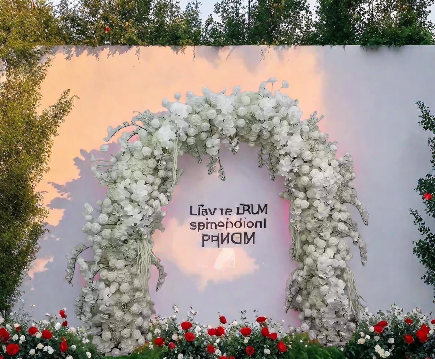 Faux Flower Ground Arch,wedding Flower Garland,wedding Flower Arch ...