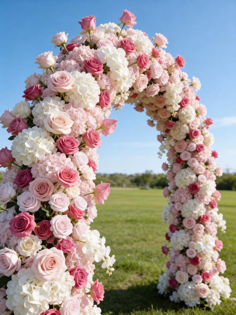 Purple White Rose Flower Arch,wedding Swag Florals,wedding Flower ...
