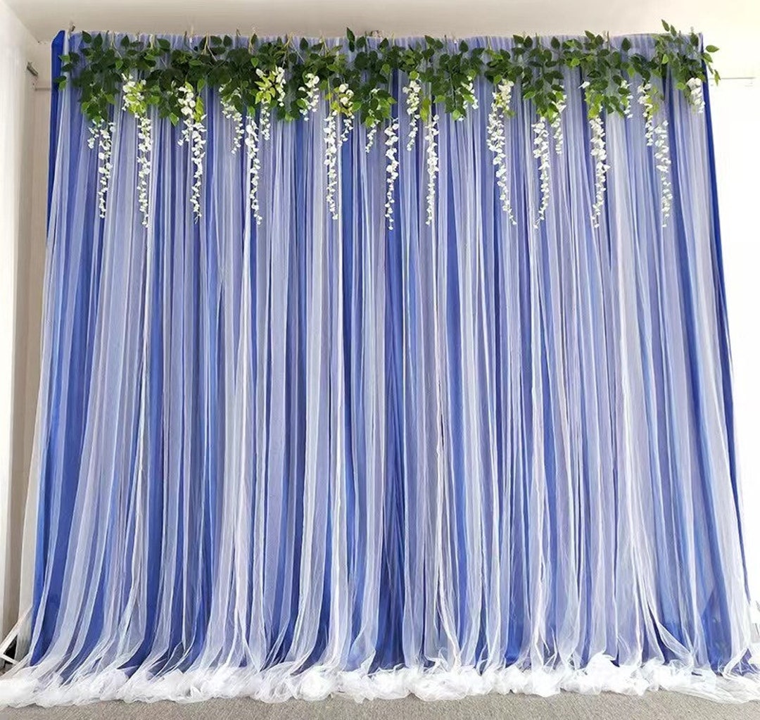 Custom Size Sapphire Chiffon Backdrop for Wedding Bridal Shower Newborn ...