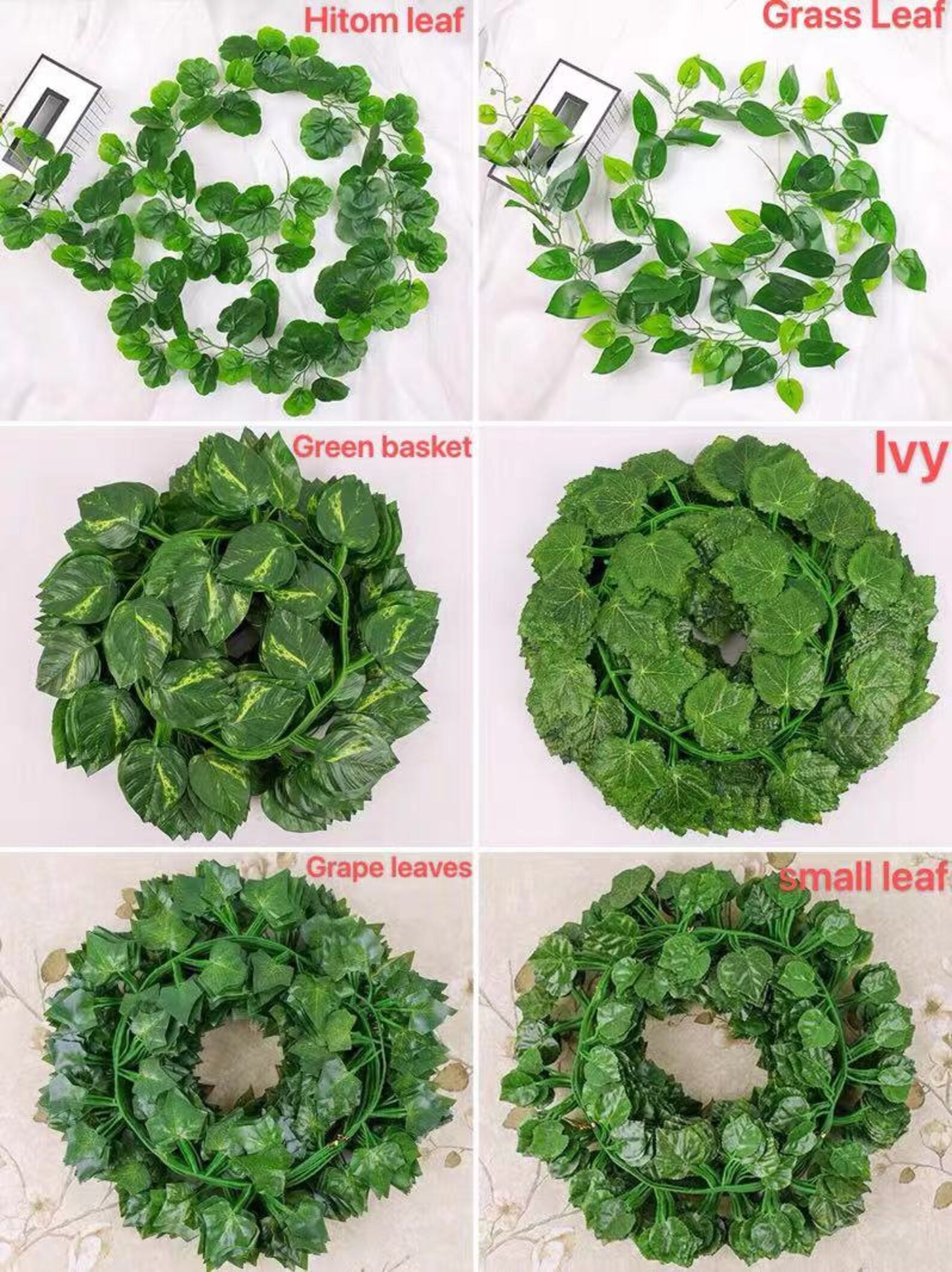 50 Pack Fake Ivy Leaves Artificial Ivy Leaves Fake Greenery | Etsy