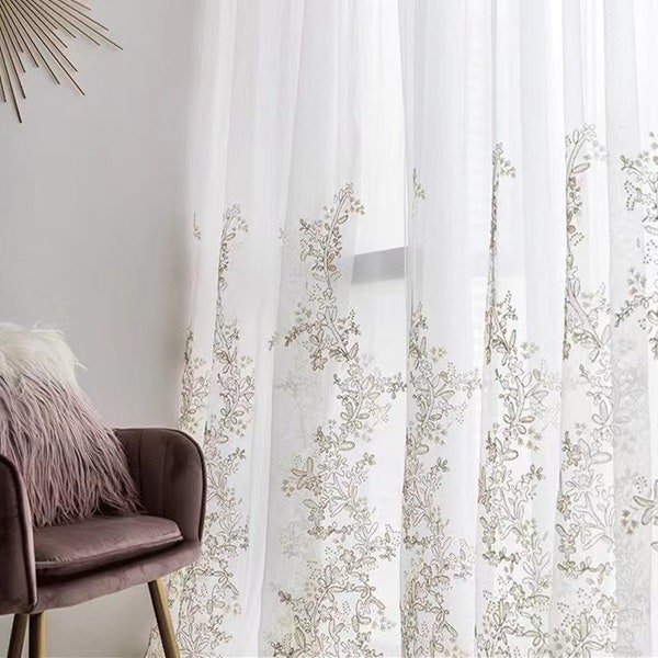 Embroidered Curtains - Etsy
