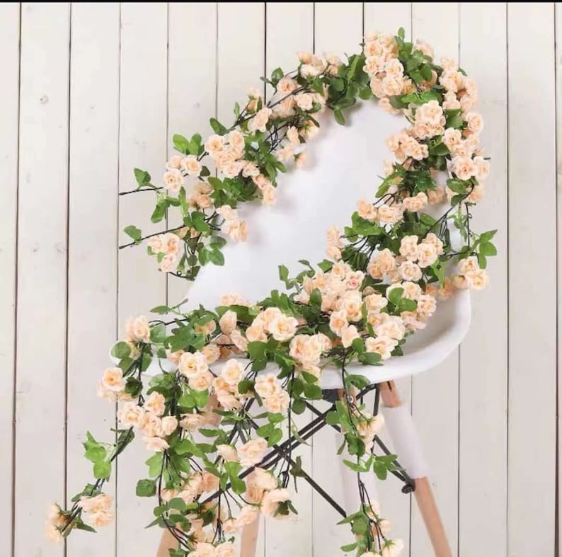 DIY Fake Flowers Vines Artificial Rose Flowers Wedding Garland - Etsy