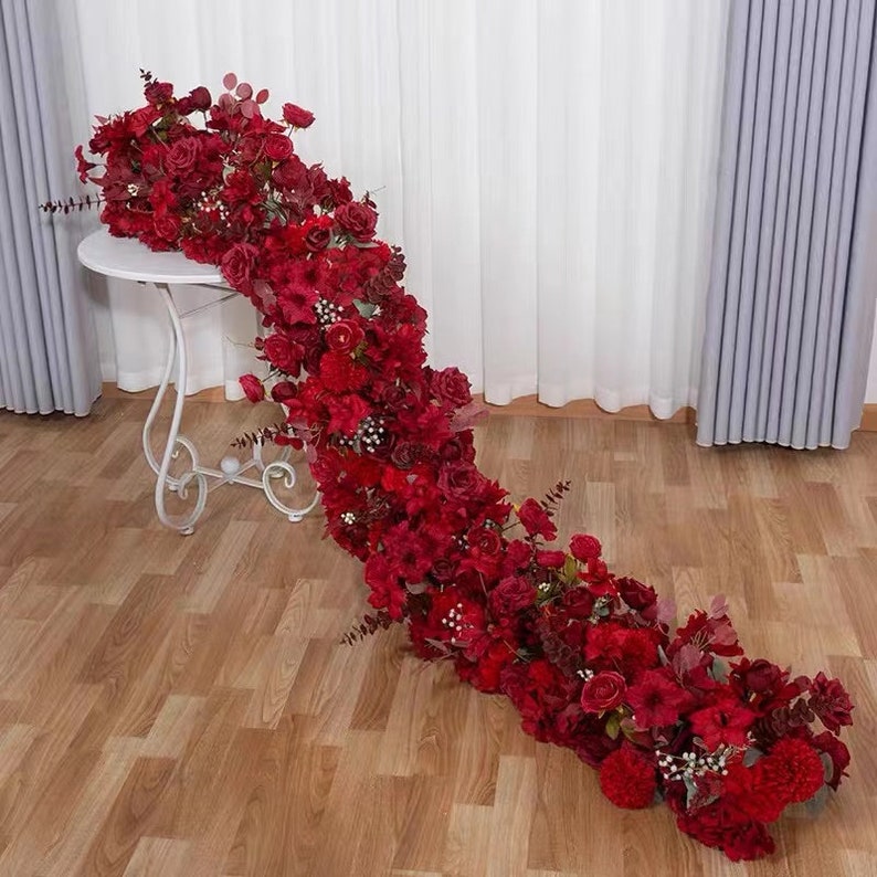 Blush Pink Floral Garland,table Flower Runner,artificial Flower Wedding ...
