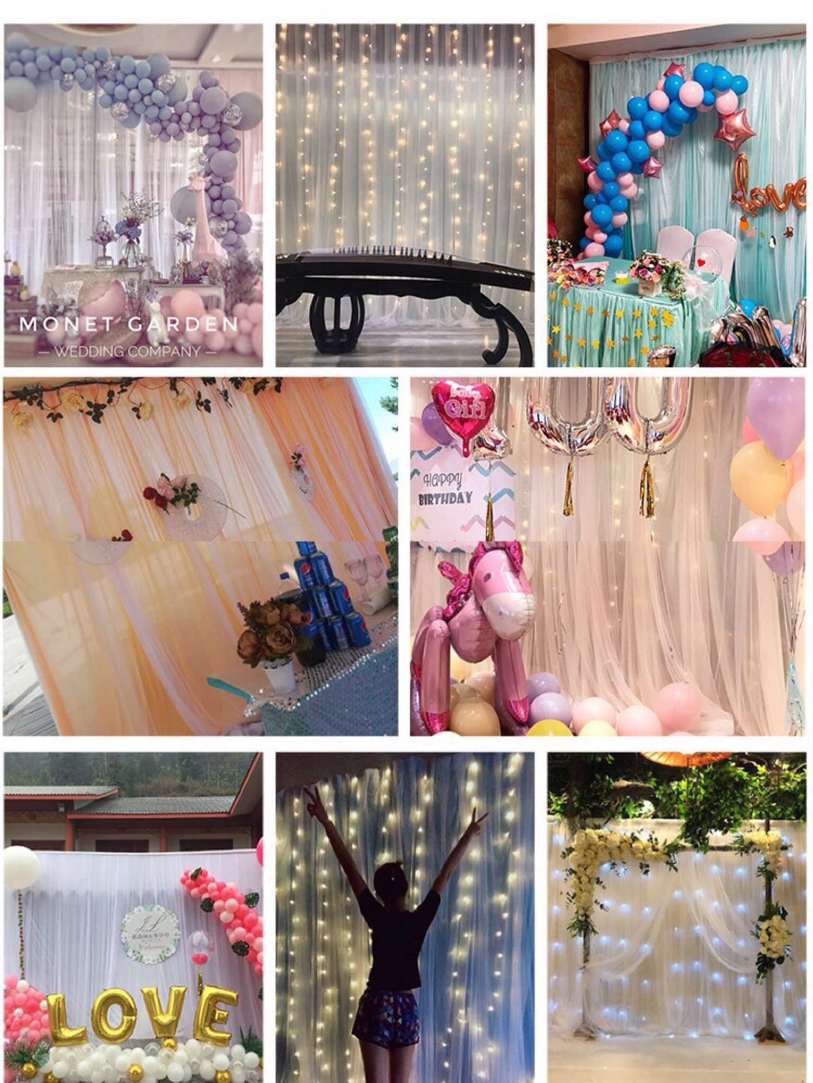 Baby Blue Backdrop Curtains Tulle Backdrop for Wedding Bridal - Etsy