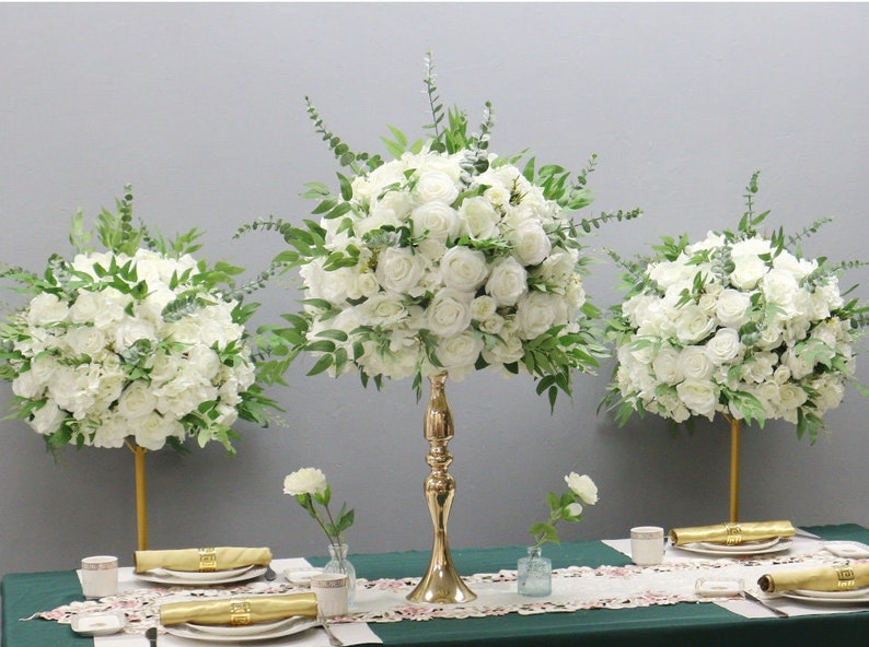 Red Rose Flower Ball,wedding Centrepiece,baby Shower Flowers,white Rose ...