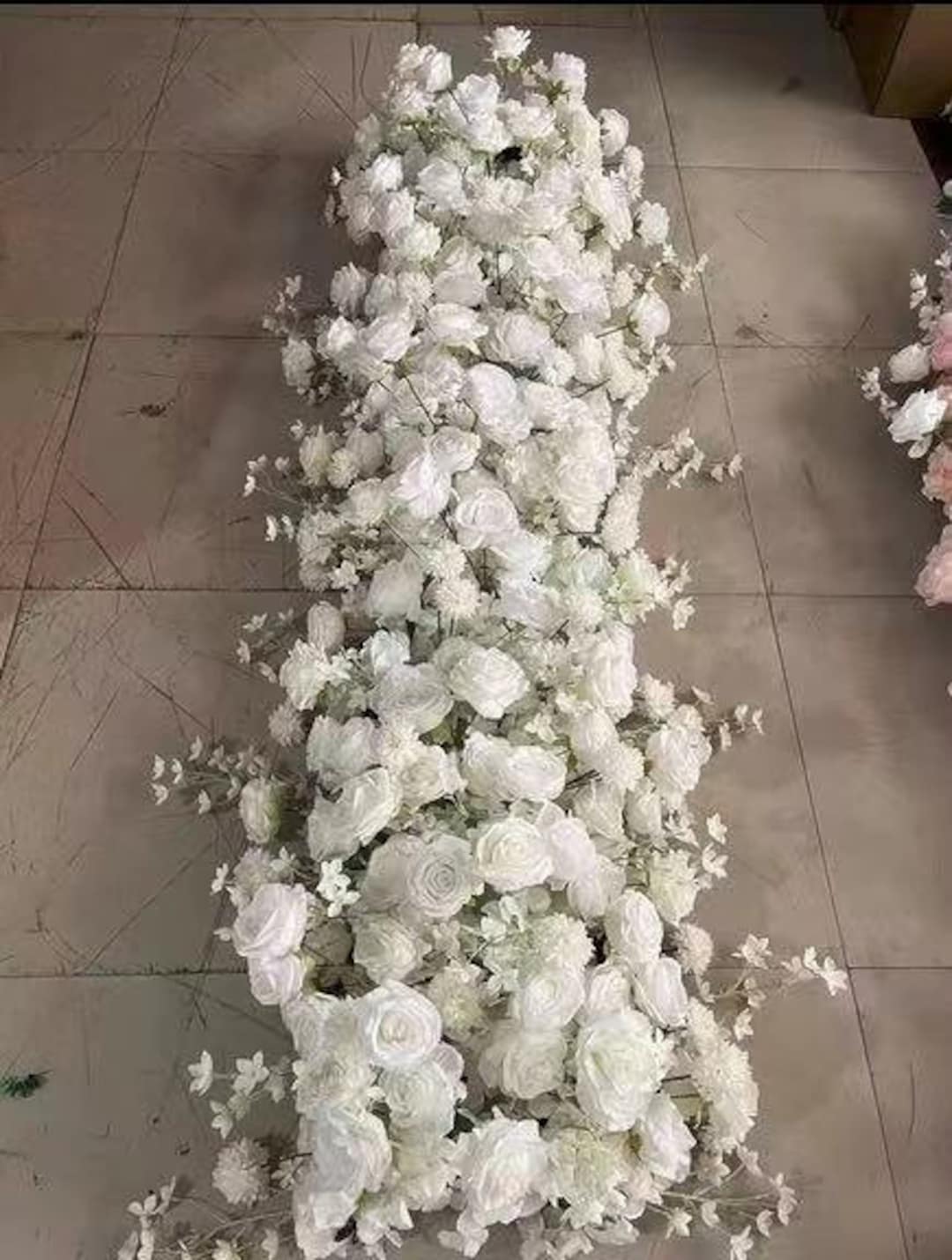 Artificial Rose Flower Row,table Flower Runner,flower Garland,wedding ...