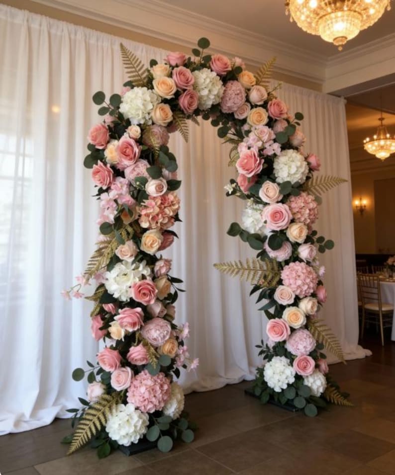 Greenery White Rose Flower Arch,wedding Archway Floral - Etsy