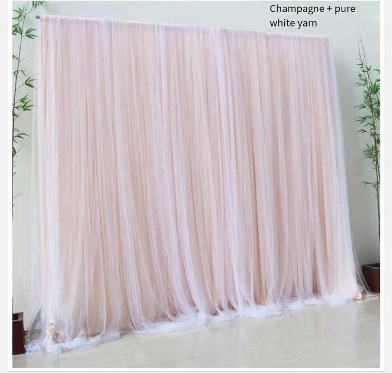 Custom Size Pink Chiffon Backdrop for Wedding Bridal Shower | Etsy