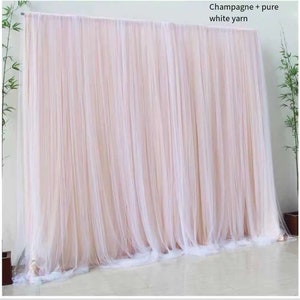 Custom Size Pink Chiffon Backdrop for Wedding Bridal Shower Photography ...