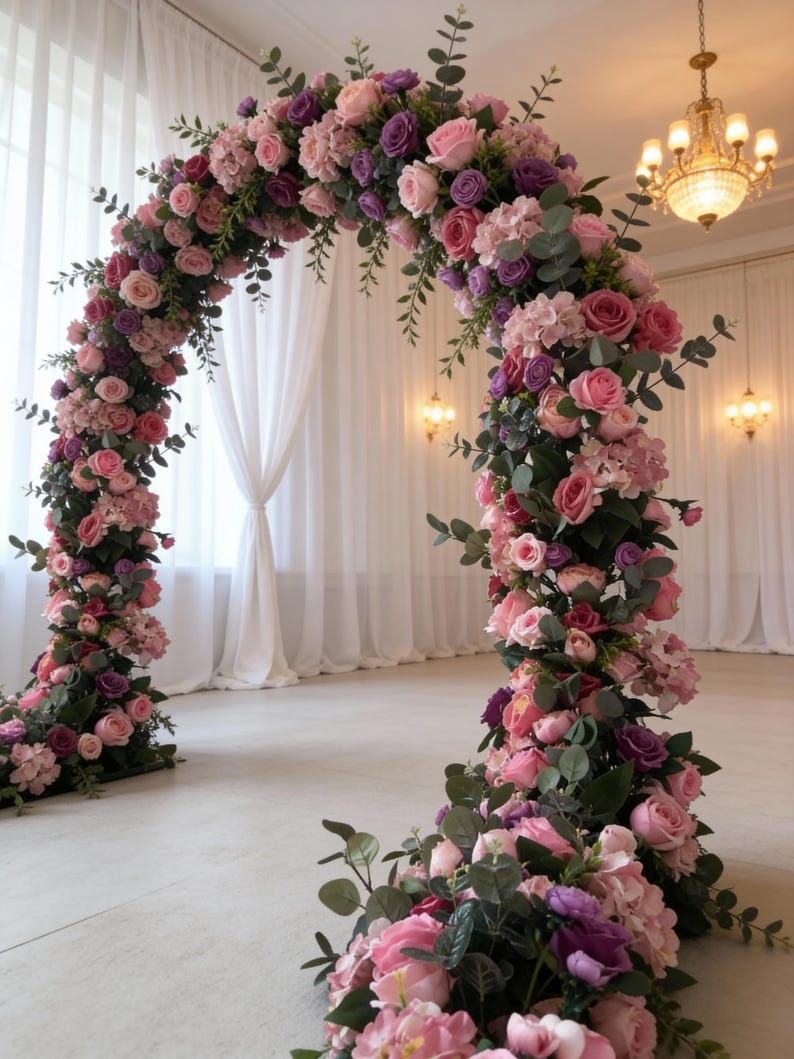 Greenery White Rose Flower Arch,wedding Archway Floral - Etsy