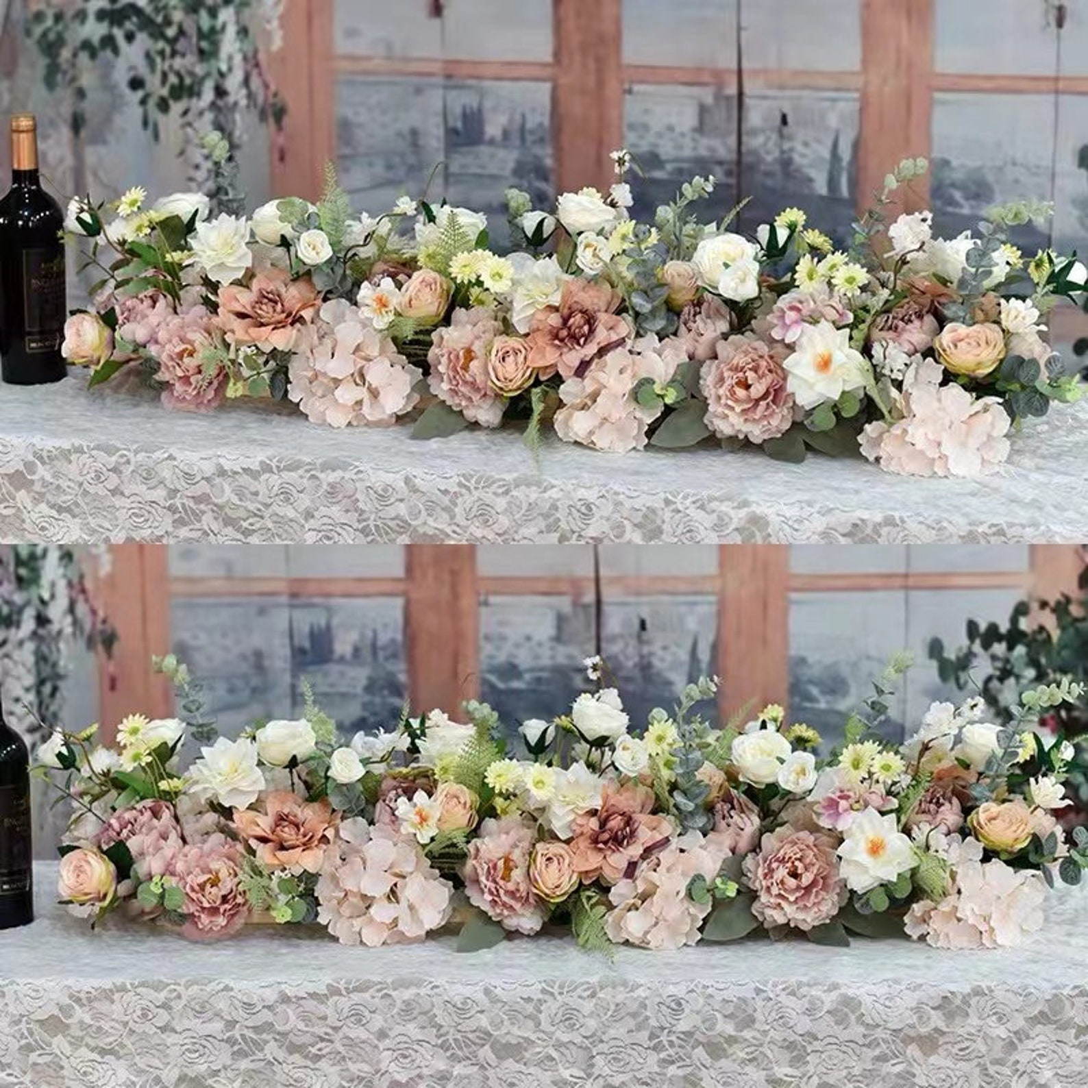 Flower Table Runnerwedding Flower Garlandfloral Runner for - Etsy