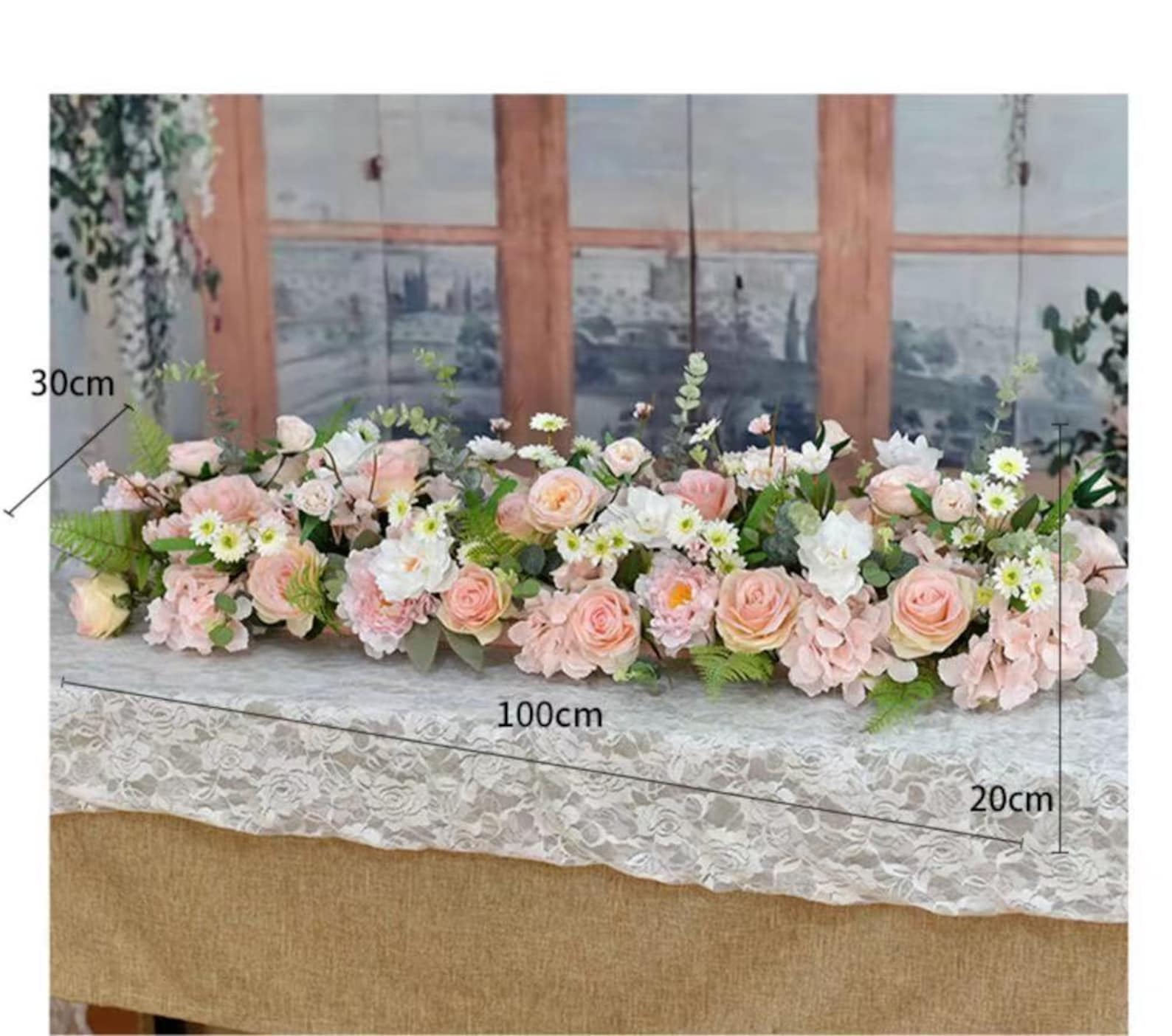 Flower Table Runnerwedding Flower Garlandfloral Runner for - Etsy