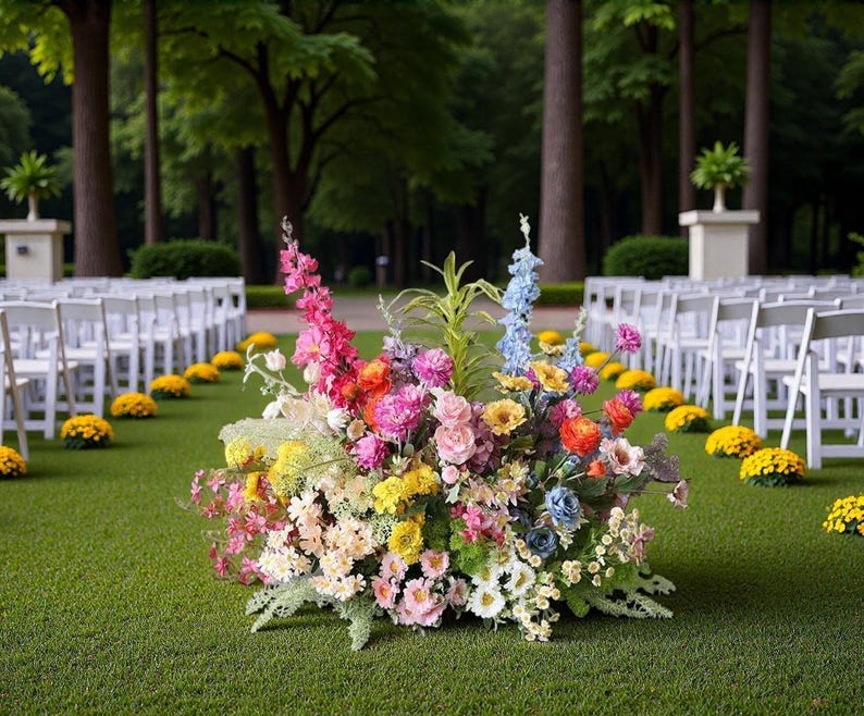 Wedding Ground Flower Arrangement,floral Flower Aisle Runners Decor - Etsy