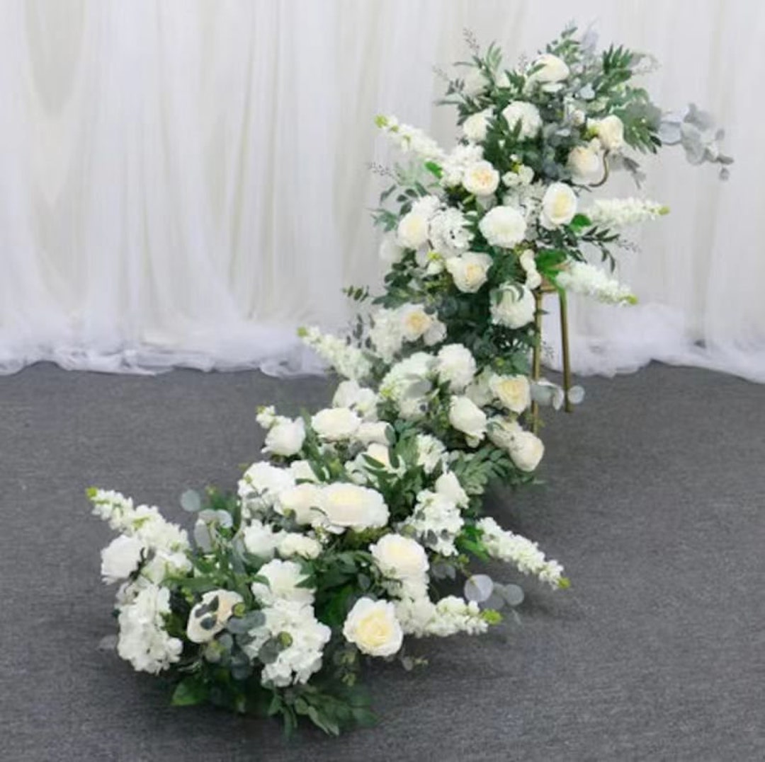 Greenery Flower Runner,table Flower Runner,silk Flower Runner,wedding ...