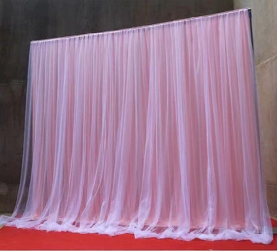 Custom Size Pink Chiffon Backdrop for Wedding Bridal Shower | Etsy