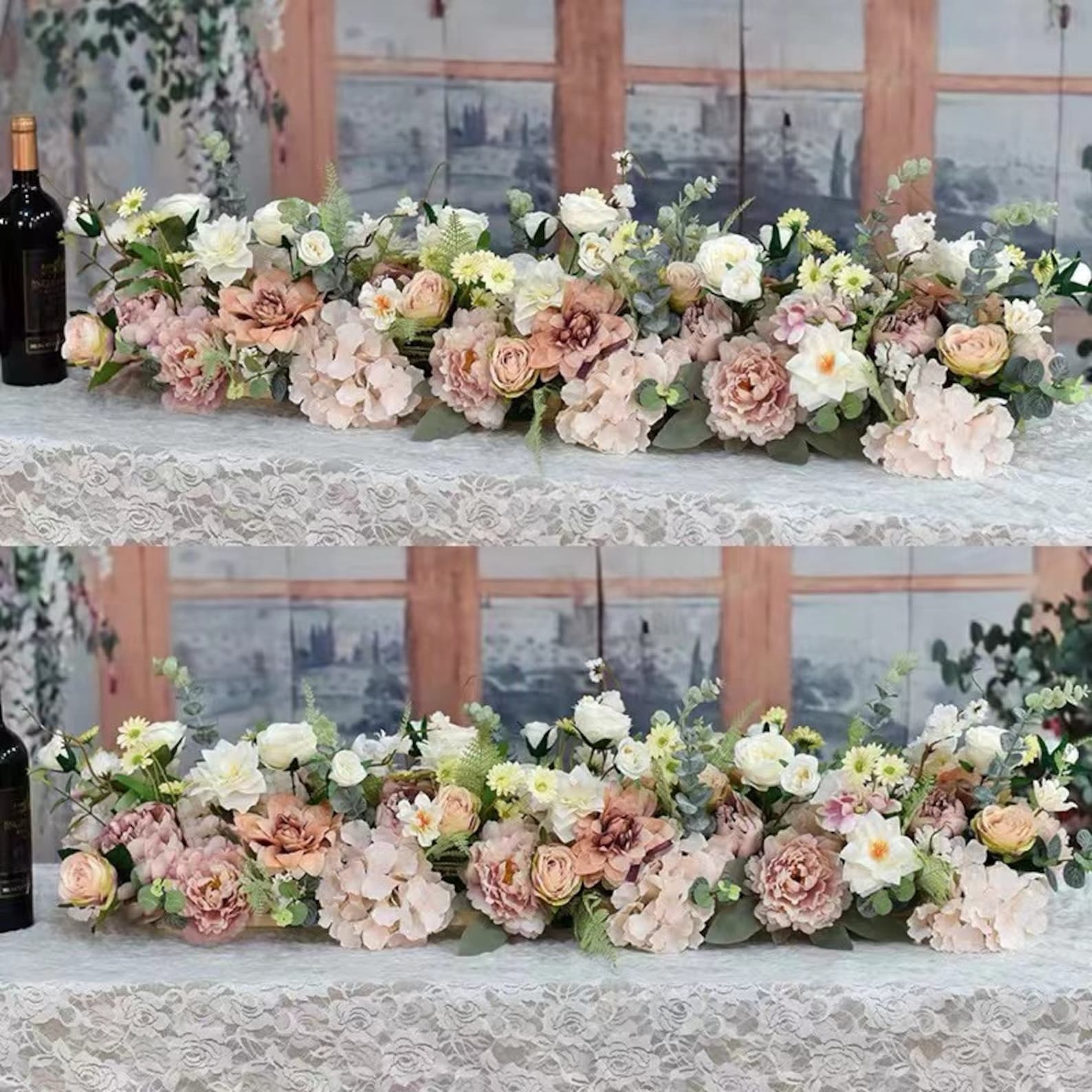 Flower Table Runner,wedding Flower Garland,floral Runner for Wedding ...