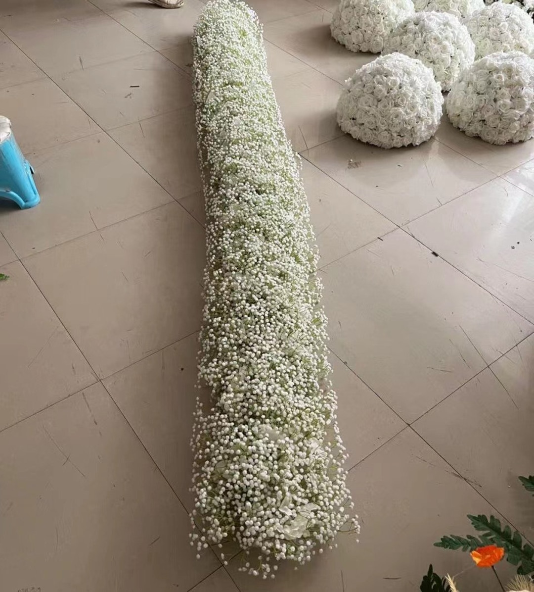 Babysbreath Flower Runner,white Wedding Flower,wedding Backdrop,wedding ...