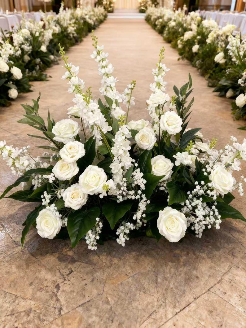 Blue Hydrangea Wedding Table Centerpiece,altar Aisle Flower Arrangement ...