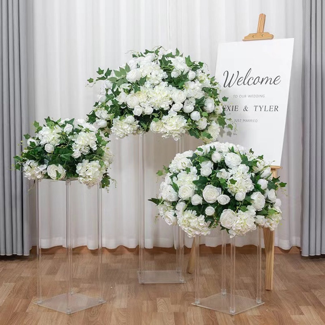Light Purple Flower Ball Table Centrepiece Floral Ball Table Flower ...