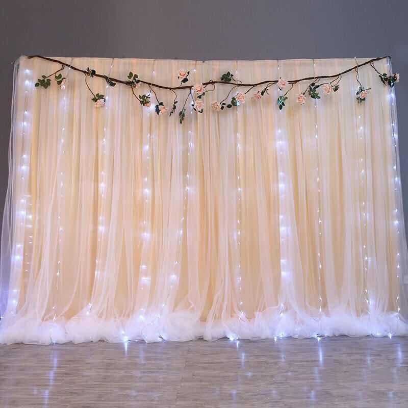 White Tulle Backdrop Curtains Chiffon Backdrops Photography | Etsy UK