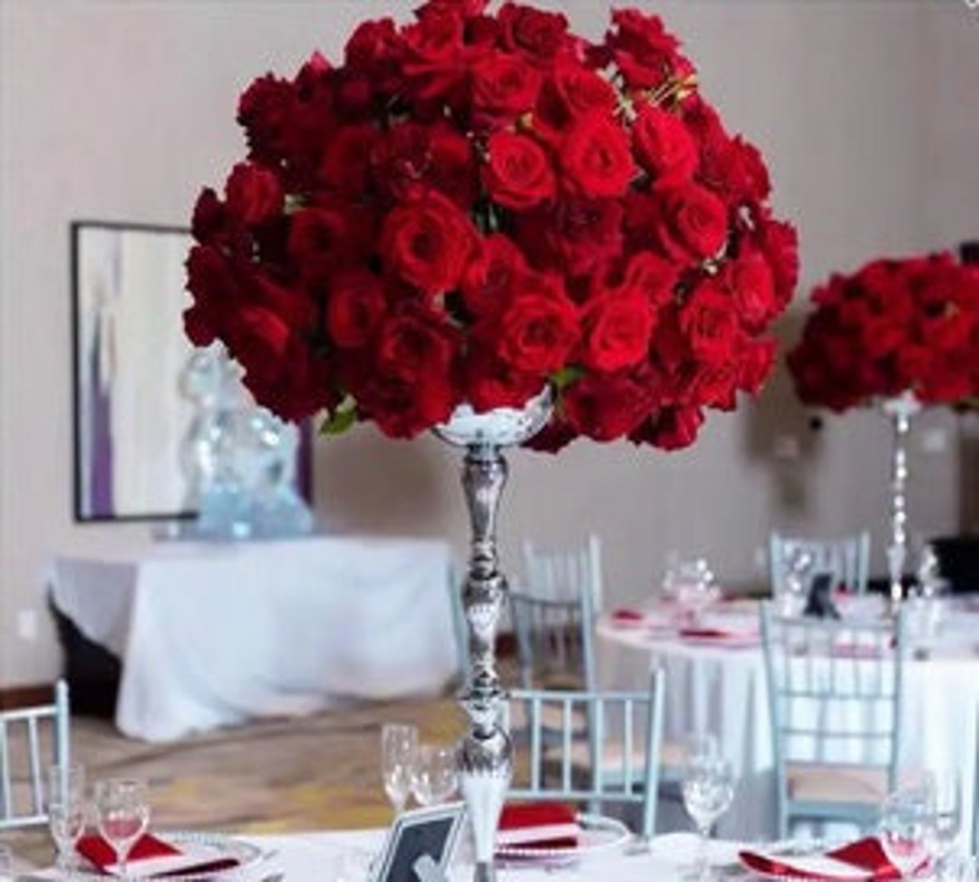Wedding Table Centrepiece,red Rose Flower Ball,flower Arrrangement ...