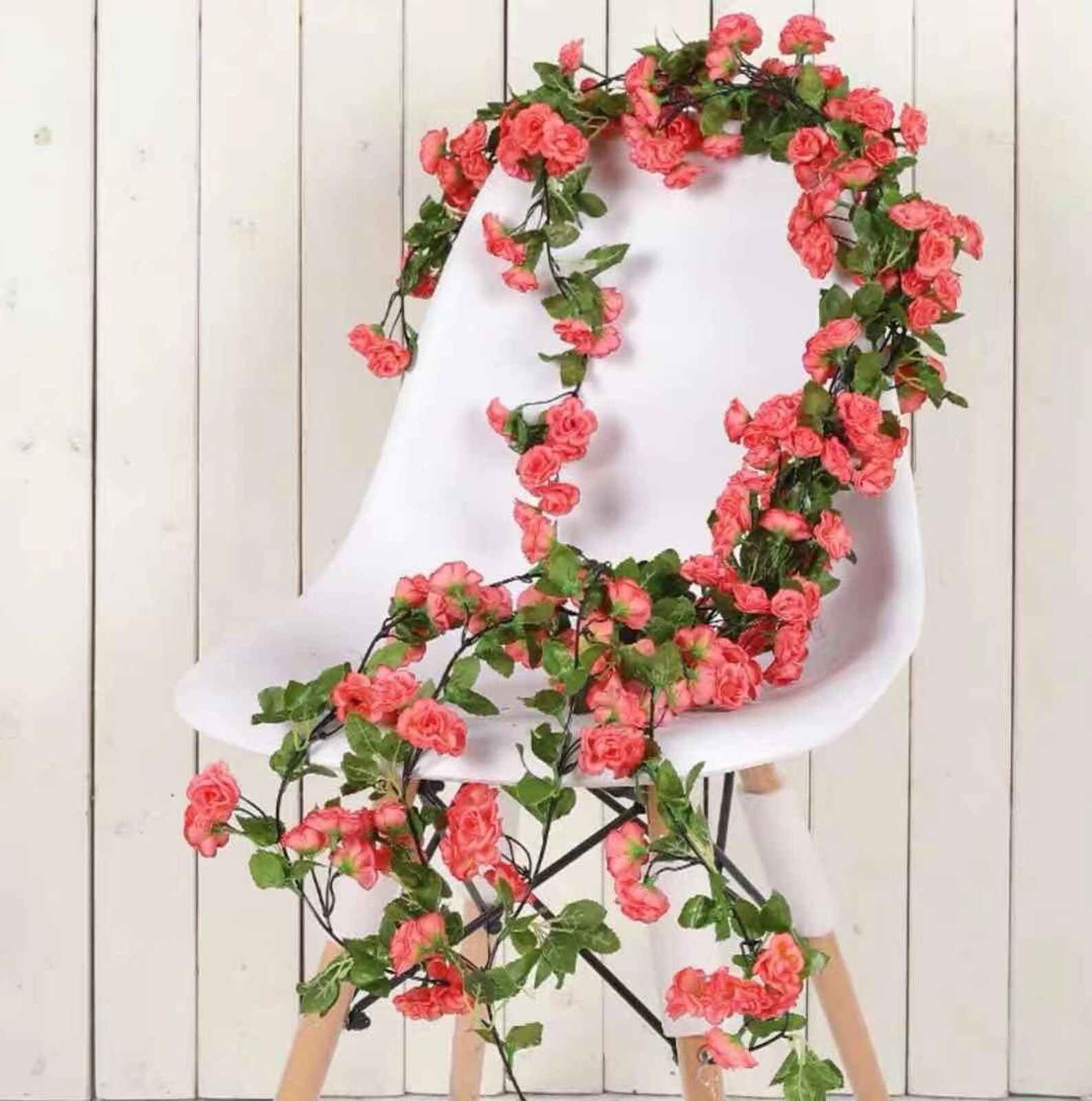 DIY Fake Flowers Vines Artificial Rose Flowers Wedding Garland | Etsy