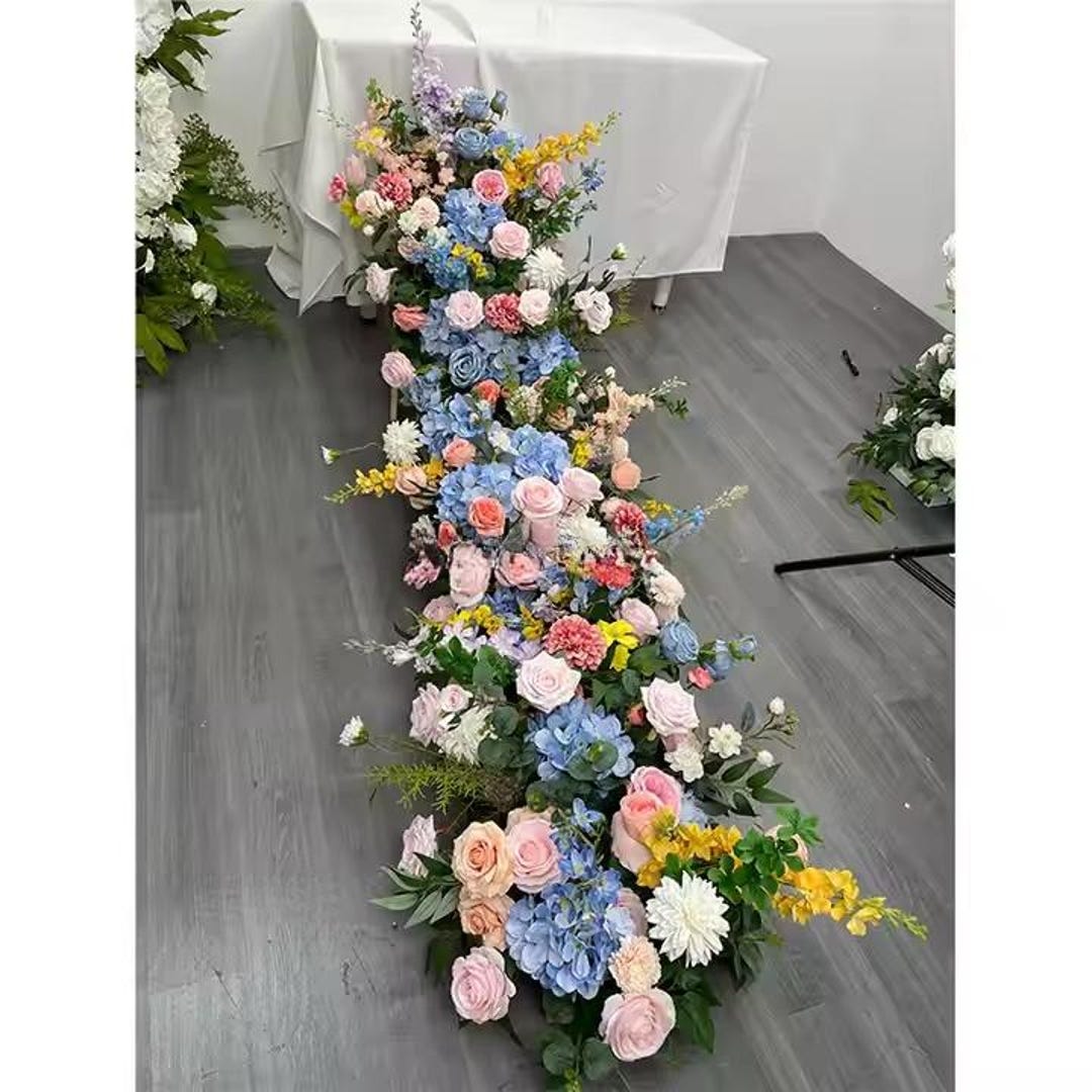 Hydrangea Floral Flower Runner,wedding Flower Garland,weddingaisle ...