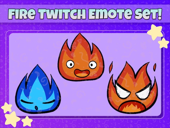 3 Fire Spirit Emotes Cute Emotes for Twitch or Discord - Etsy