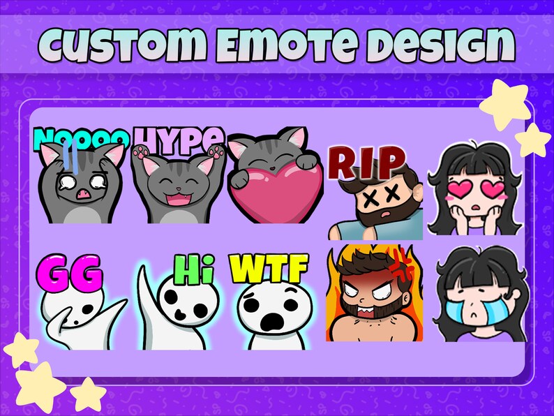 Custom Emote Design for Twitch | Discord | Youtube | Custom Designs ...