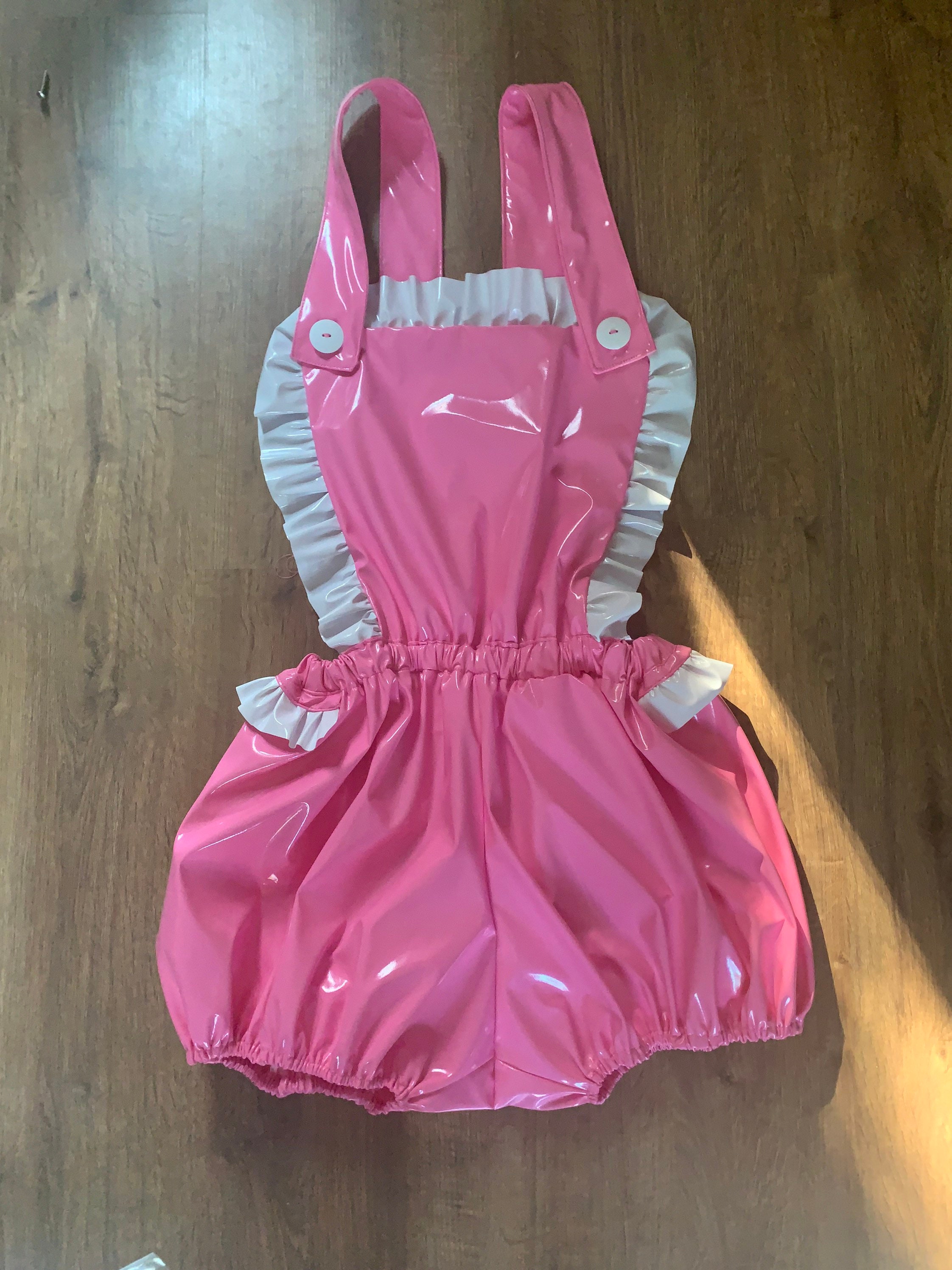 Adult Baby PVC Romper Suit With Frills - Etsy UK