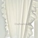 French Ruffled Cotton Curtain Panel ,ruffled Curtains, Farmhouse Style ...