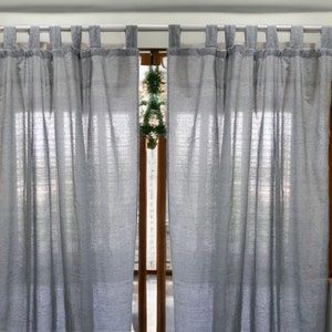 Powder Blue Linen Curtain Panel for Living Room, Custom Size Linen ...