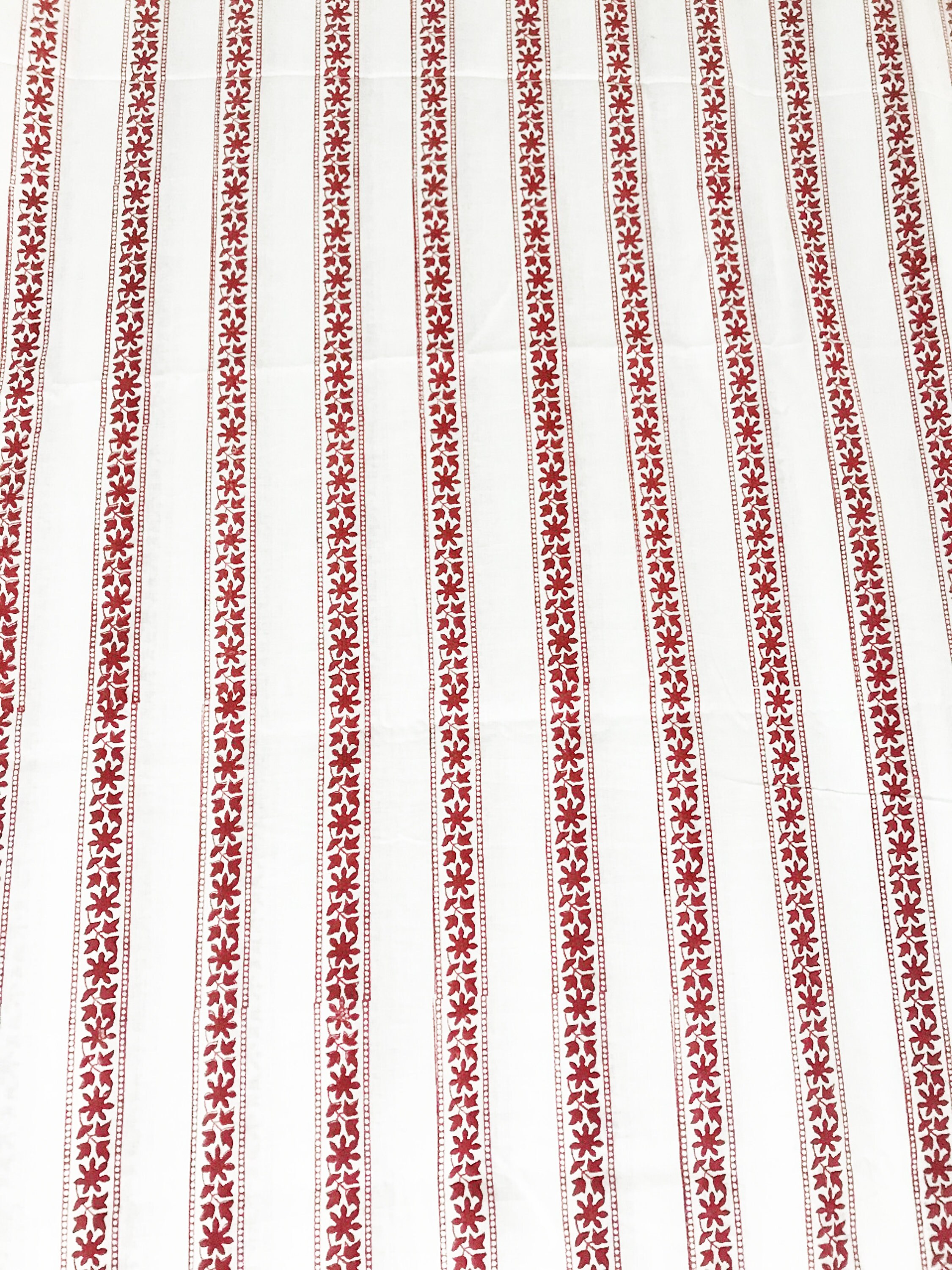 Indian Printed Striped Curtains Christmas Sheer Cotton Curtain Boho ...