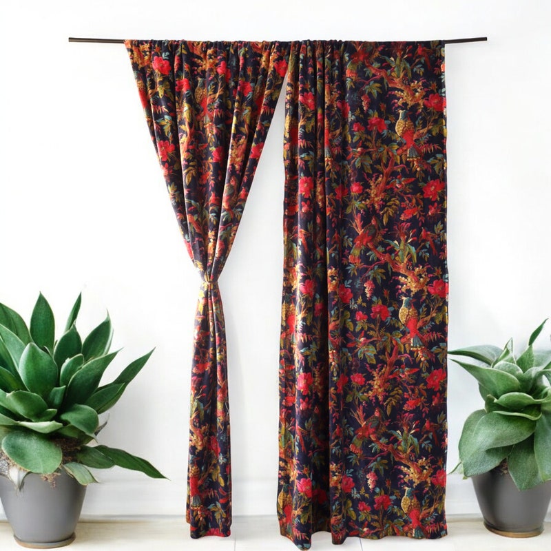 Velvet Curtains - Etsy