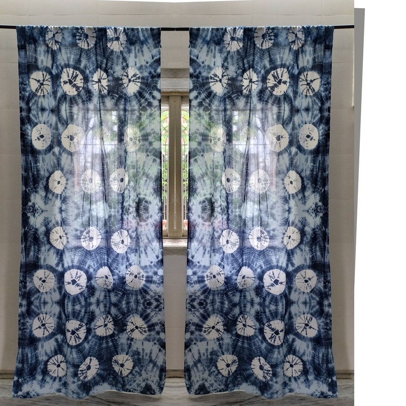 Indigo Curtains - Etsy