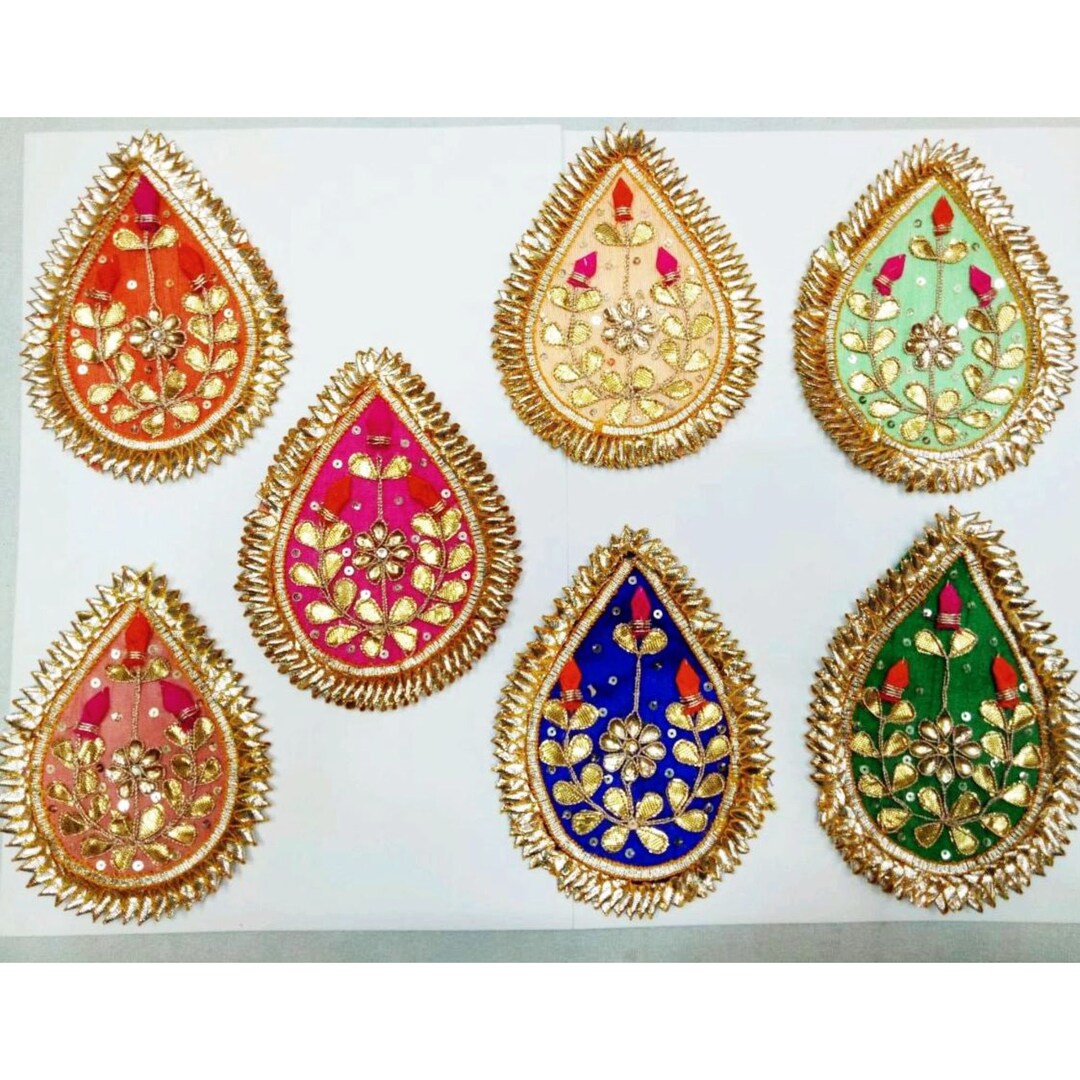 Gift Wrapping, Gota Patti Indian Applique/ Embroidered Patch /patch ...