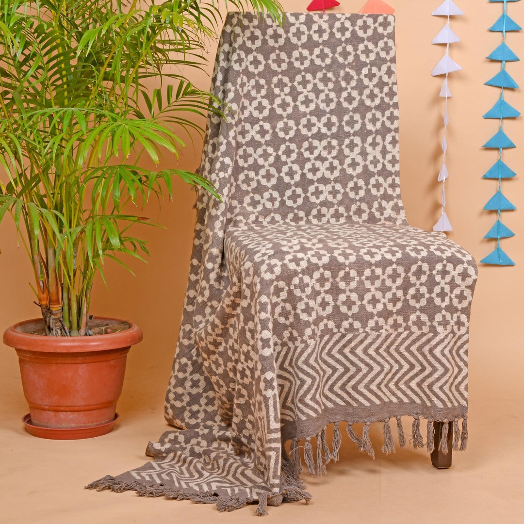 Vintage Rustic Throw Blanket Mud Cloth Throw Vintage Style - Etsy