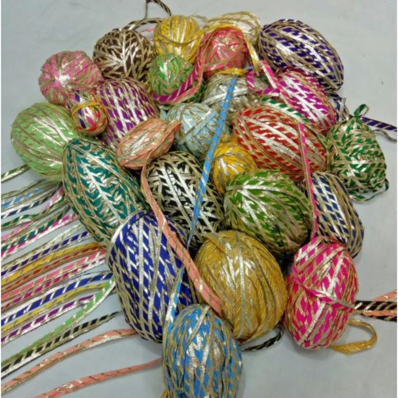 Gota Patti Trim: Indian Ribbon, Upholstery & Craft Lace - 50 Yards - Etsy
