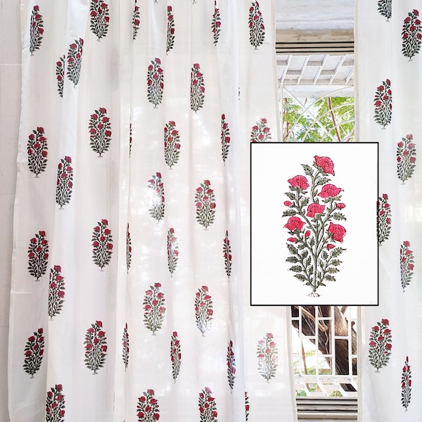 Block Print Curtains - Etsy