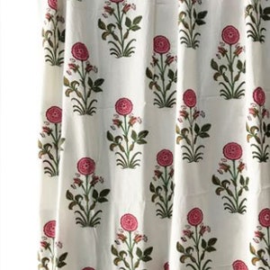 Indian Block Print Curtains Floral Sheer Curtain Bedroom - Etsy