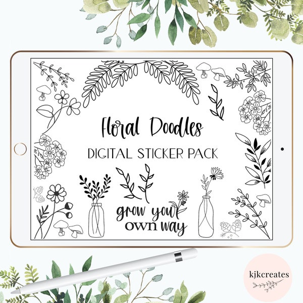 Floral Stickers - Etsy UK