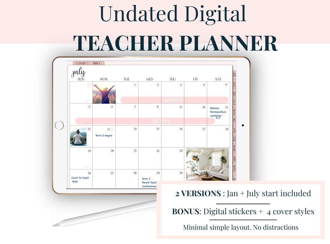 2023 Undated Digital Teacher Planner Goodnotes Digital Teacher Planner ...