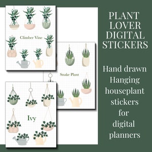 Plant Digital Stickers | Potted Plant Stickers | Goodnotes Pre-cropped ...