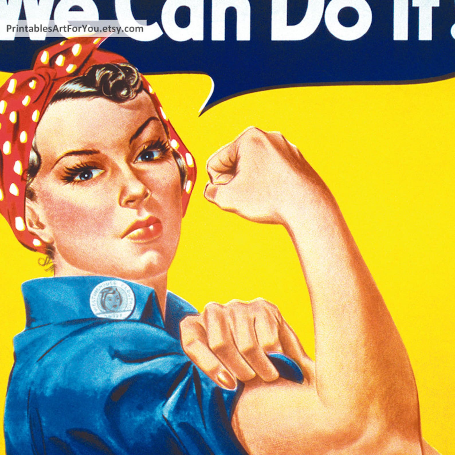 We Can Do It Printable Art Feminist Poster Downloadable Etsy